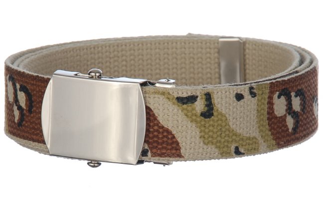 Strait City image: cotton camo military belt desert storm 4002