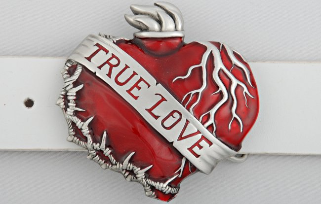 Strait City image: true love heart buckle S261